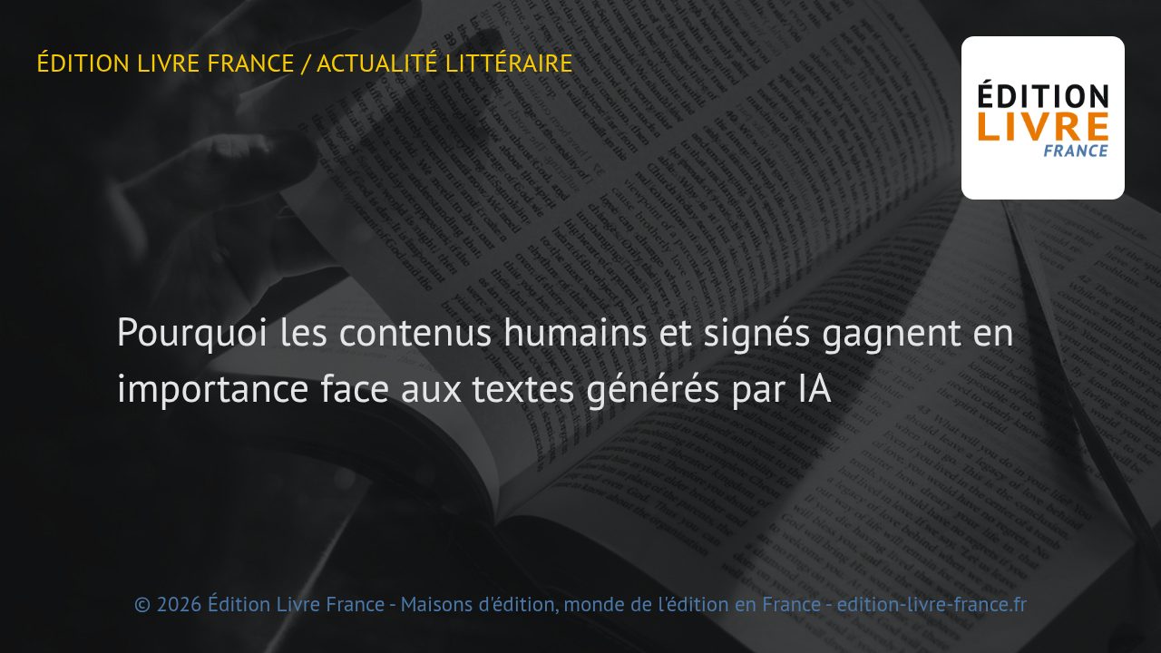 Pourquoi les contenus humains et signés gagnent en importance face aux ...